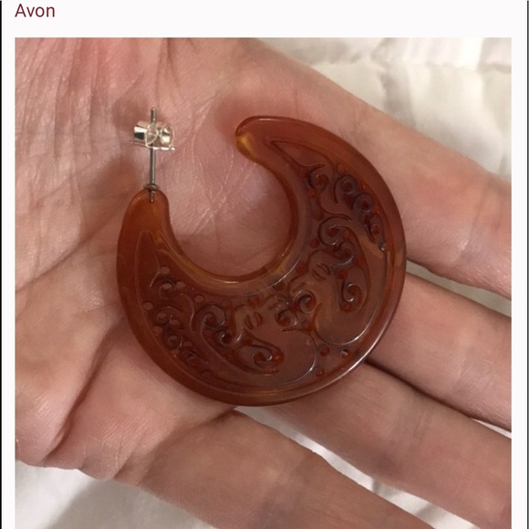 Avon | Jewelry | Avon Motif Cut Out Hoops | Poshmark